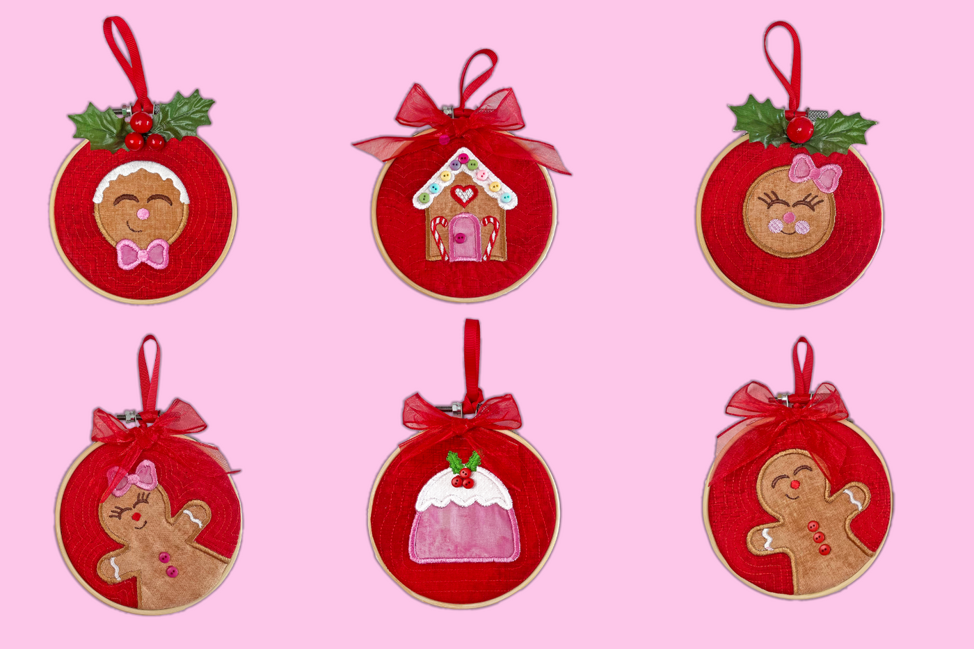 Gingerbread In the Hoop Machine Embroidery Design Club - PicklePie Designs