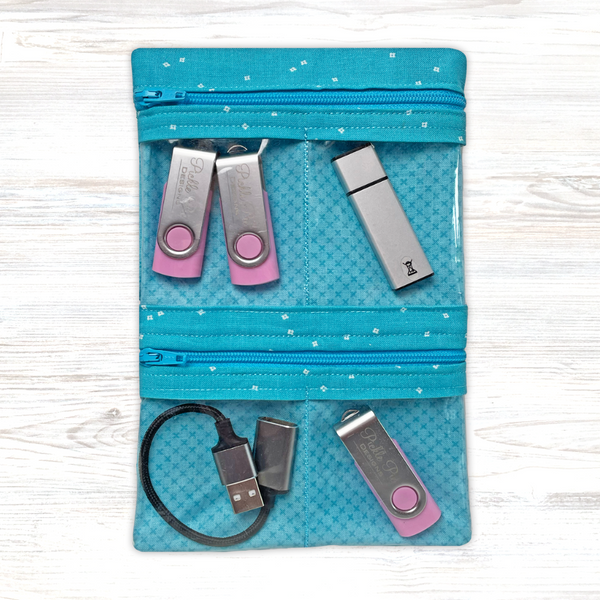 Double Zip USB + Gadget Cases In the Hoop Embroidery Design - PicklePie ...