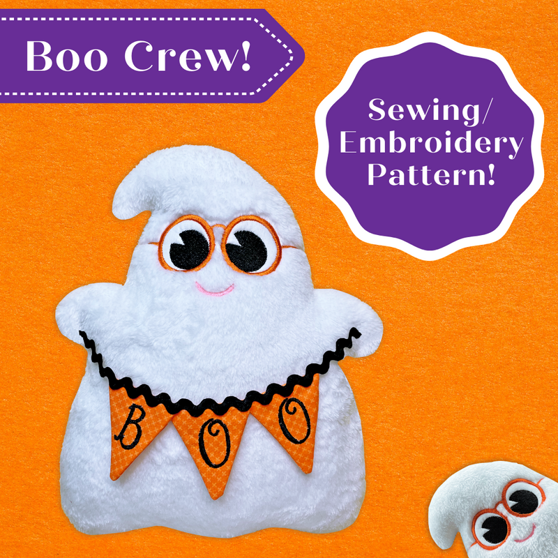 Boo Crew Sewing Pattern/Embroidery Design - PicklePie Designs